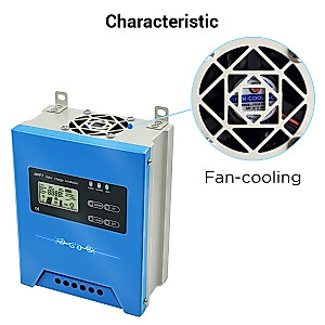 iSunergy 50A MPPT Solar Charge Controller 12V/24V/48V Auto Working Buck Solar Panel Battery Regulator Maintainer with LCD Display for Solar Panel Battery Overload Protection