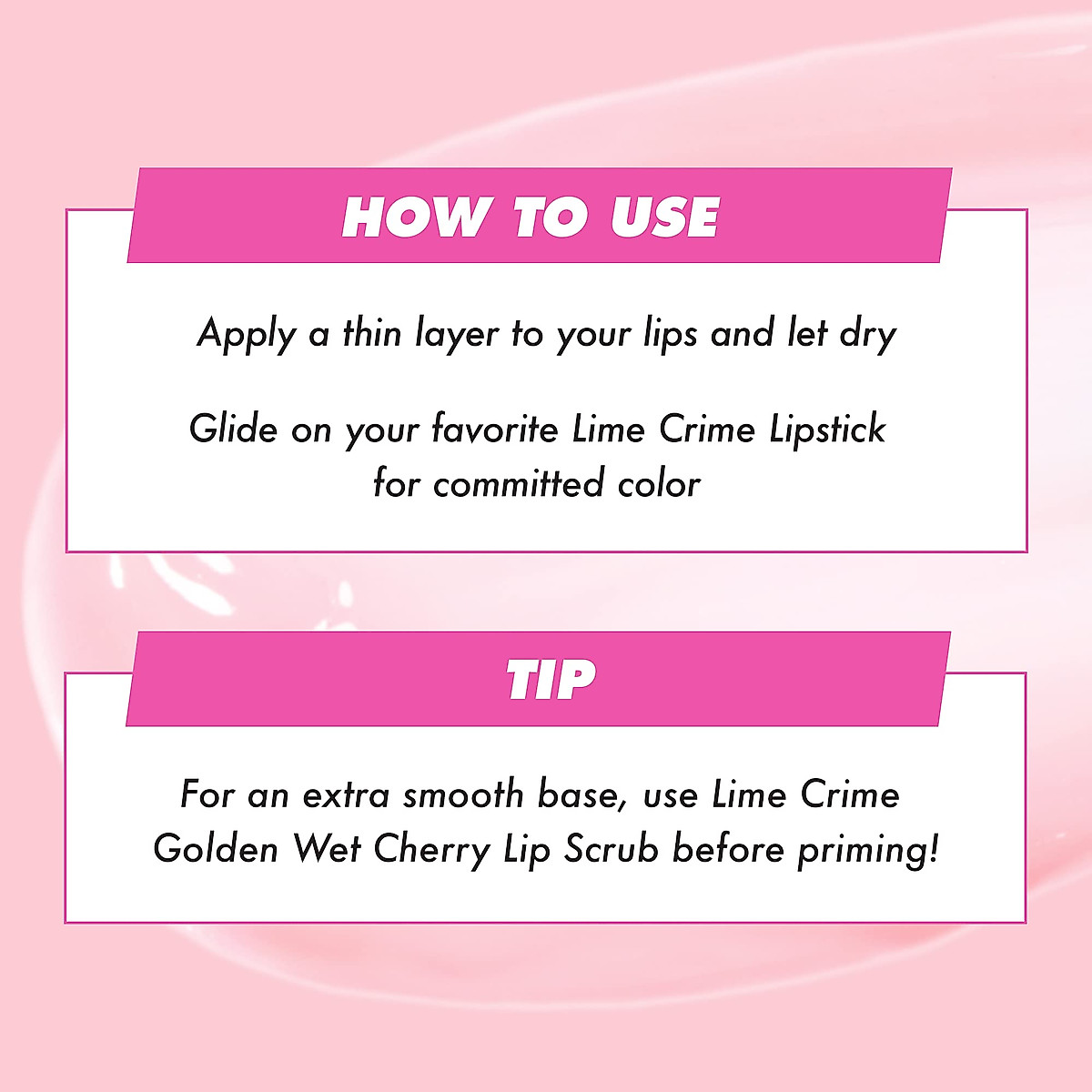 Lime Crime Ghost Veil Lip Primer, Translucent Sheer Pink - Extends the Life of Lipstick - Lightweight and Super Sheer Smoothing Base for Long Lasting Quality - Vegan & Cruelty-Free