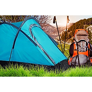 Alvantor Camping Tent Outdoor Warrior Pro Backpacking Light Weight Not Waterproof Family Tent Pop Up Instant Portable Compact Shelter Easy Set Up (PATENT PENDING), Teal, 83” x 55” x 42”H (9013)