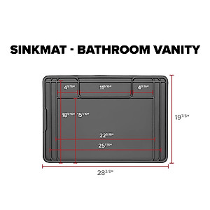 WeatherTech SinkMat – Waterproof Under Sink Liner Mat for Kitchen Bathroom – 28” x 19” Inches - Durable, Flexible Tray – Home undersink Organizer Must Haves, Tan
