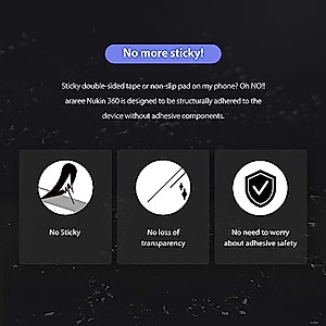 araree Nukin 360 Samsung Galaxy Z Fold 5 Case with Hinge Protection, Translucent Cover Lightweight Full Body Protective Hard PC Cover Designed for Samsung Galaxy Galaxy Z Fold 5 5G(2023) - Clear Matt