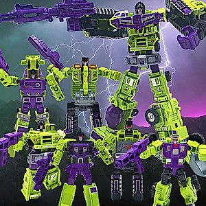 SU KE DA GT Engineering Green Alloy Combiner 6 in 1 Construction Vehicles into Car Truck Bucket Loader Model for Boys & Girls 25cm, SU KE DA-002