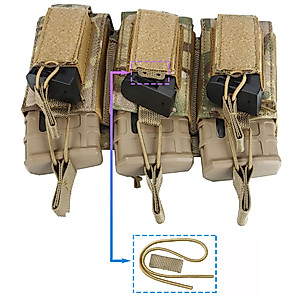 Triple Molle Mag Pouch Open-Top Bag for M4 M16 AK 5.56 Rifle Mag and Pistol Magazine Pouch Holder Airsoft Military Gear Camo