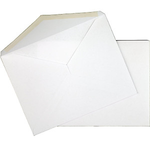 Mead Standard Invitation Envelopes, Gummed Closure, Premium 24-lb Paper, 4-3/8" X 5-3/4", White, 100/Box (CO198)