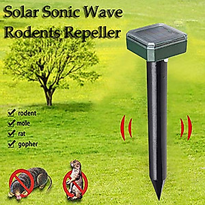 LIGHTSMAX Mole Repellent Mole Repeller Solar Powered Gopher Repellent Ultrasonic Vole Repellant Gopher Repellent Rodent Deterrent No Mole Traps Killer Harm to Your Lawn Yard (8)
