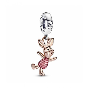 Pandora 782208C01 Disney Winnie the Pooh Piglet Dangle Charm Rose