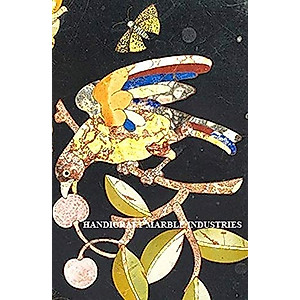 Wall Panel Modern Bird & Butterflies Design Black Marble Inlay Home Decor Furniture Gift Wall Decor Living Room Patio, Piece of Convesation