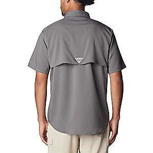 Columbia Men's Standard Blood and Guts IV Woven Short Sleeve, City Grey, X-Large
