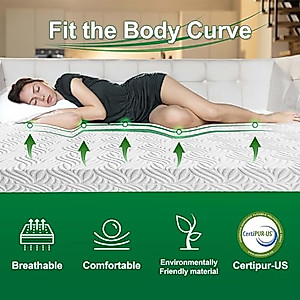 Queen Size Mattress, 10 Inch Cooling-Gel Memory Foam Bed Mattress in a Box for Cool Sleep & Pressure Relief, Breathable Bed Mattress with Medium Firm, CertiPUR-US Certified (10" Queen)