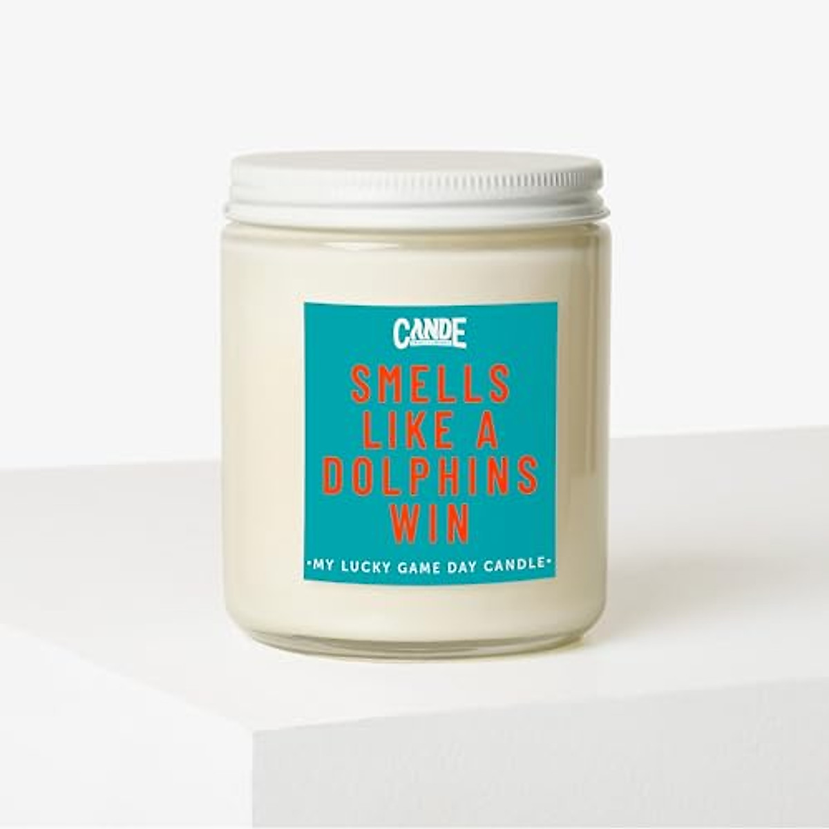 CE Craft - Smells Like A Dolphins Win Candle - Football Themed Candle, Gift for Dad, Gift for Son, Florida Gift, Florida Themed Candle, Gift for Him (Iced Vanilla Woods)