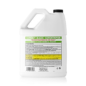 Cowboy Magic Rosewater Conditioner Gallon Rosewater Herbal Blend Leaves Hair Smooth and Silky