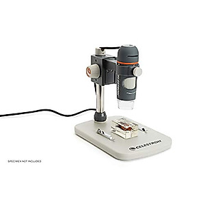 Celestron - 5 MP Digital Microscope Pro - Handheld USB Microscope Compatible with Windows PC and Mac - 20x-200x Magnification - Perfect for Stamp Collecting, Coin Collecting