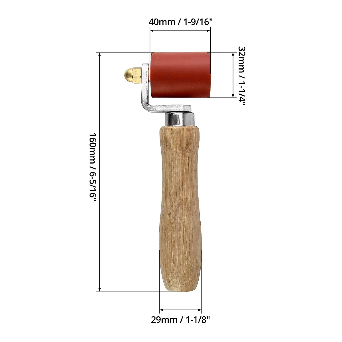 QWORK Seam Roller, 40mm Silicone Seam Roller Wallpaper Seam Roller Smoothing Seam Roller Tool for PVC/TPO/EPDM Single Ply Roofing Tape