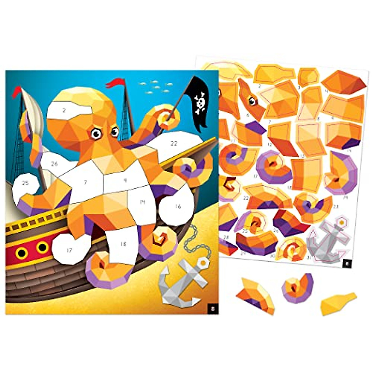 Teacher Created Resources Ocean Life Modern Mosaics Stick to The Numbers