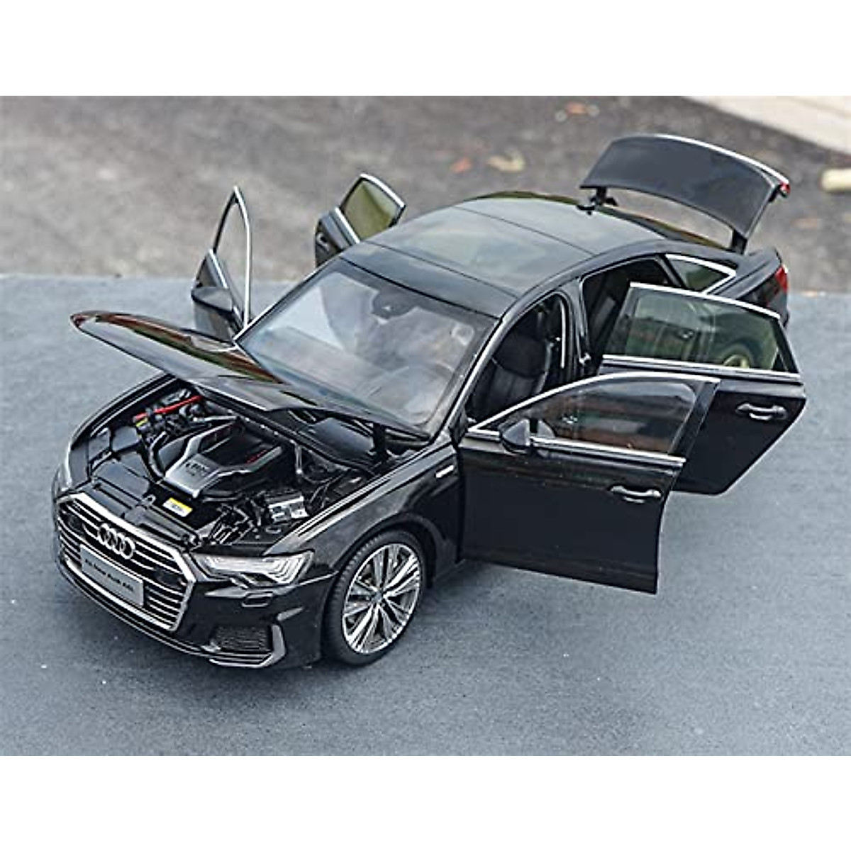 Models Vehicle Replica Car 1 18 Fit for Audi A6l Simulation Model Car Metal Diecast Minicar Scale Model Collectibles Souvenir Collectible Gift 2023 2024 (Color : Chrome)
