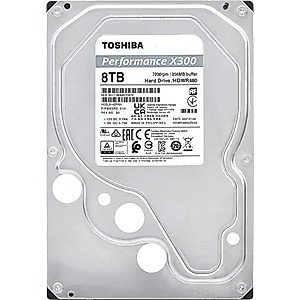 Toshiba X300 8TB Performance & Gaming 3.5-Inch Internal Hard Drive – CMR SATA 6 GB/s 7200 RPM 256 MB Cache - HDWR480XZSTA