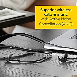 Jabra Elite 65e Alexa Enabled Wireless Stereo Neckband with In-Ear Noise Cancellation – Titanium Black