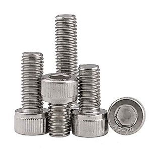 M8x12mm 2Pcs Socket Cap Screws Hex Head Allen Bolts DIN912 304 Stainless Steel (M8x12mm, 2Pcs)