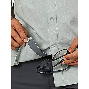 ATG by Wrangler Men's Long Sleeve Hike to Fish Shirt, Dark forest, Large