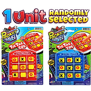 JA-RU Portable Tic Tac Toe (1 Pack) Classic Mini Board Games for Kids. Pocket Travel Size. Party Favor Birthday Stocking Stuffer. 3256-1