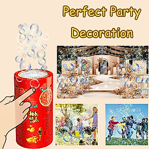 Firework Bubble Machine, Bubble Machine, Portable Fireworks Bubble Machine, New Year Fireworks Bubble Machine Lighting Bubbler, Sticker, for Parties Boy Girl Gift