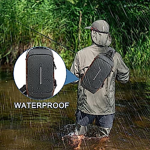 HDSMNGY Sling Bag for Men Crossbody(2023 New Sling Bag) Multi-Pockets Large Capacity Waterproof Crossbody Sling Backpack.Shoulder bag for Traveling Casual Cycling Running Hiking