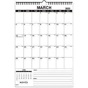 MONYES 2023-2024 Wall Calendar, 17" x 12" Academic Desk Calendar, 2 Year Wirebound Calendar