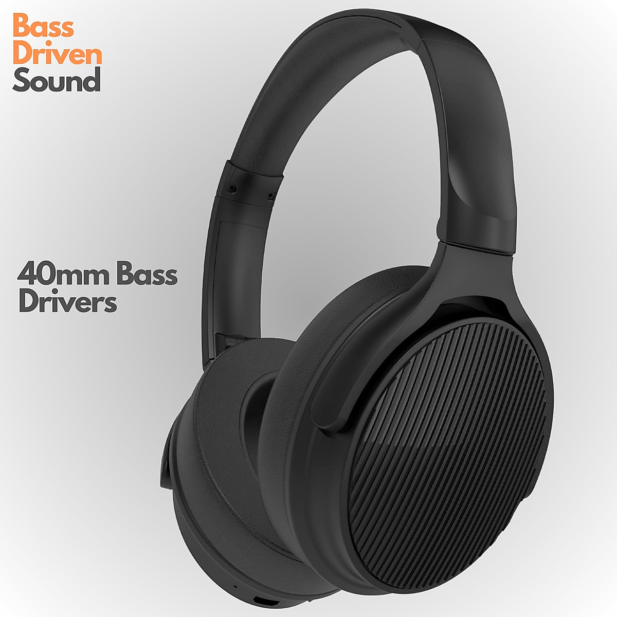 Betron EMR90 Foldable Wireless Bluetooth Headphones Over Ear with Microphone Mic Deep Bass