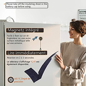 Remeel Cooking Thermometer Kitchen Thermometer Meat Thermometer Fast Instant Read Digital Food Thermometer with Magnet for Grilling BBQ Steak Baking Bread Cakes and Liquids