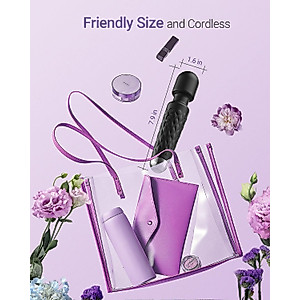 SIKXTOA Vibrator Wand Sex Toys, Female Adult Vibrators for Her, Wand Massager, Clit Stimulator Sex Toy, Dildo, with 8 Speeds of Pleasure & 20 Patterns, Waterproof (Classic Black)