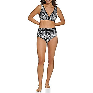 Tommy Hilfiger Women's Standard High Waisted Bikini Bottom, Black