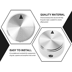 Rotary Electronic Control Potentiometer Knob: 2pcs Volume Control Knob Audio Knob Guitar Knob Knob Aluminum Alloy Amplifier Knob with Wrench and Screws