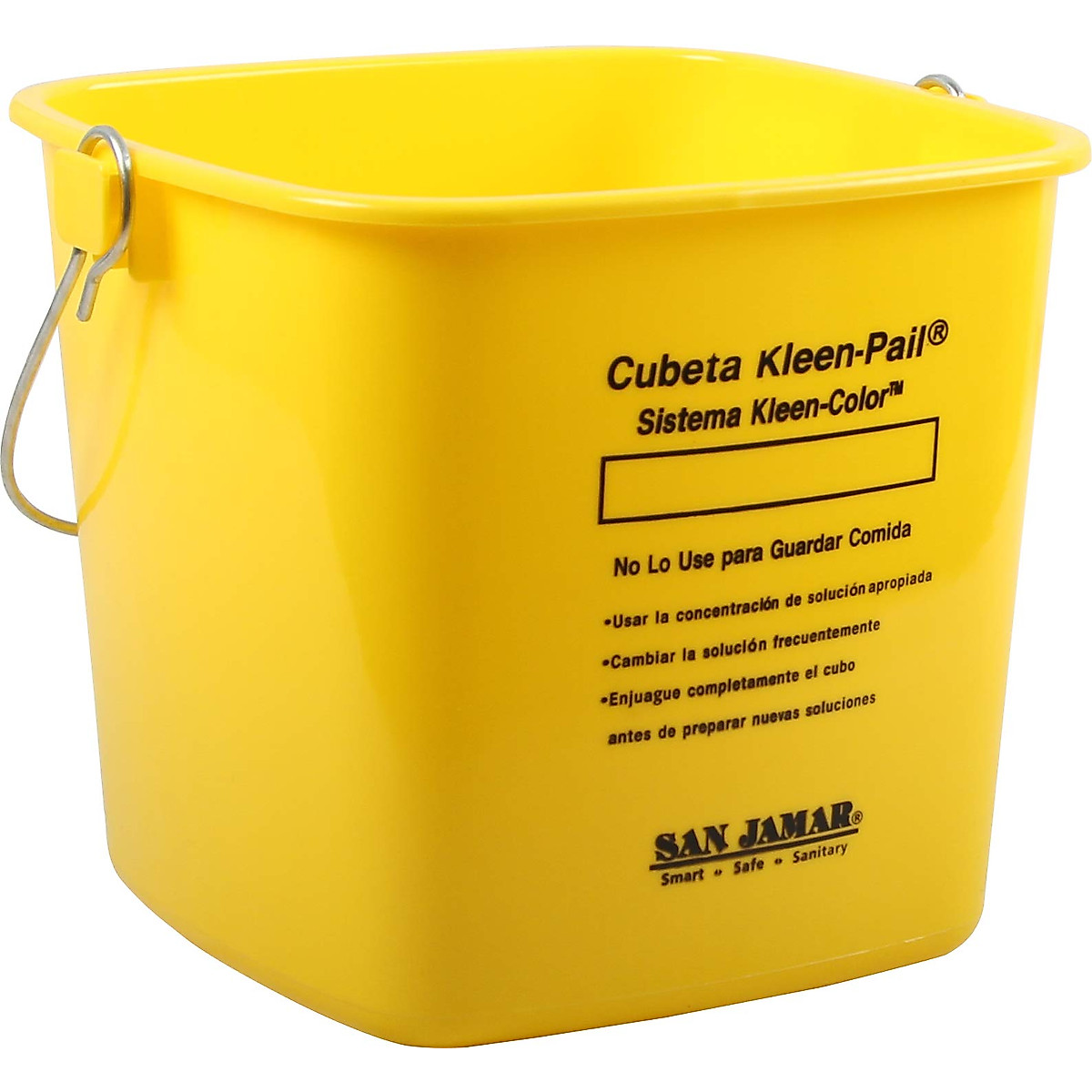 San Jamar Kleen-Pail® Plastic Cleaning Bucket 6 Quarts Yellow