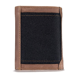 Carhartt Men's Rugged Leather Triple Stitch Wallets, Available in Multiple Styles, Brown (Trifold), One Size