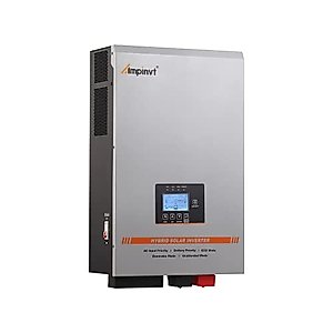 6000 Watts Hybrid Solar Inverter 48V DC to AC 120/240V Split Phase Output Built-in 100A MPPT Solar Charge Controller All-in-one Pure Sine Wave Inverter Charger Support Lead Acid Lithium Gel Battery