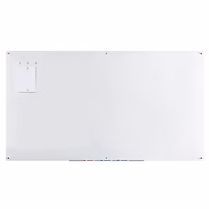 Audio-Visual Direct Magnetic White Glass Dry-Erase Board Set - 8' x 4' - Includes Magnets, Hardware & Marker Tray
