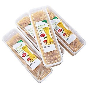 4 Pcs Pasta Storage Container Kitchen Spaghetti Food Storage Box - Noodle Canister With Lid for Spaghetti, Noodles, Pasta, Eggs, Fruits Snacks