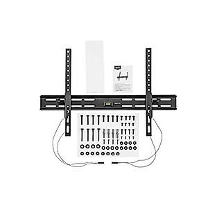 Amazon Basics Heavy-Duty Tilting TV Wall Mount for 37" to 80" TVs up to 120 lbs, Black