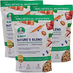 Dr. Marty Nature's Blend Freeze-Dried Raw Dog Food 48 oz (3 Bags x 16 oz)
