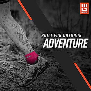 MudGear Quarter Length Socks - Trail Running Socks for Women and Men for Sport, Gym, Running, Yoga, Tennis, Travel, Cycling, Golf - 2 Pack Athletic Low Cut Anti-Slip Workout Socks (Pink/Gray,Medium)