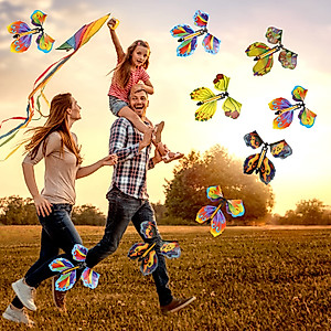 AhlsenL 20 PCS Flying Butterfly Toy, Wind Up Flying Butterfly Surprise Box Wind Up Butterfly Surprise Toy for Wedding Birthday Party Book and Greeting Cards(5 Styles)