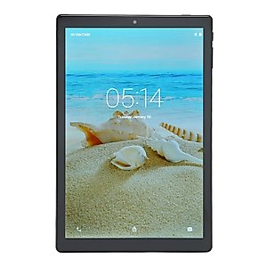 Haofy Tablet PC, 5G WiFi 5000mAh 10 Inch Tablet 100‑240V Octa Core CPU 3 Card Slots IPS Screen for Study (US Plug)
