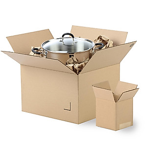 The Boxery 8x6x4'' Corrugated Shipping Boxes 100 Boxes