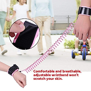 Anti Lost Wrist Link Safety Wrist Leash Loop Wristband Walking Harness with Safety Key Lock for Toddlers Kids Baby 2.5M(),Baby Bottle Holder, Universal Bag and Other Accessories
