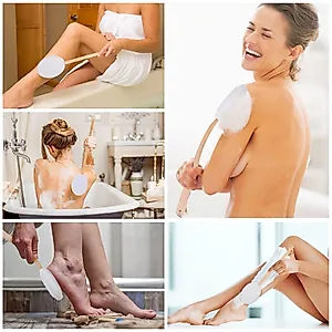 Creamify Lotion Applicator for Your Back, Lotion Applicators, Long Wooden Handle with Replaceable Brush Head, Easy Reach for Bath, Skin Cream, Tanning