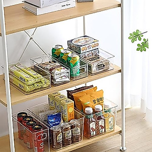 Refrigerator Organizer with Clear Plastic Storage Cabinet, BPA Free, Multi-Size Saves Space. (9.8x3.5x5.9inches)