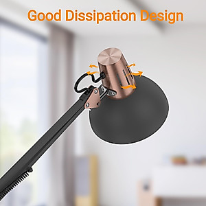 LEPOWER Metal Floor Lamp, Adjustable Architect Swing Arm Standing Lamp with Heavy Duty Base, Eye-Caring Reading/Drawing Lamp with On/Off Switch for Living Room, Bedroom, Study Room, Office