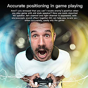 Neckband Portable Bluetooth Speakers, Bluedio HS Wireless Wearable Personal Body Speaker w/FM Radio/Micro SD Card, Lightweight Outdoor Sound Box Private Music for Cycling, Hiking, Handsfree Phone Call