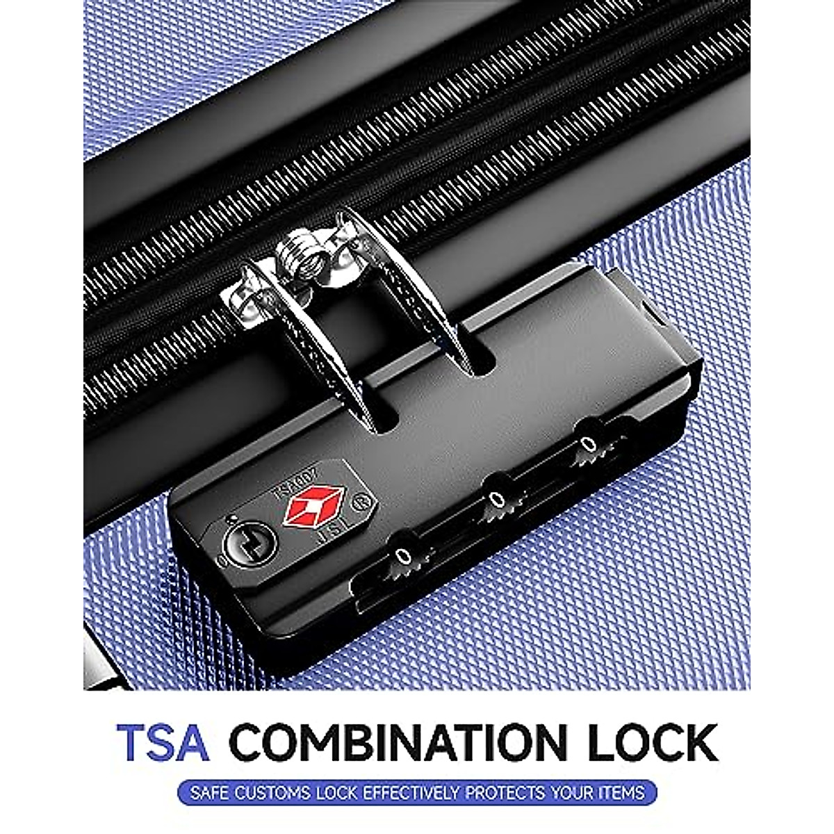 SunnyTour 24In Expandable Checked Luggage, Hard Shell Spinner Suitcase with Wheels for Business/Travel (Lavender)