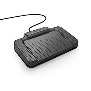 Philips ACC2330 4-Pedal Foot Control for Digital Systems for Professional Dictation with Toe Touch Control